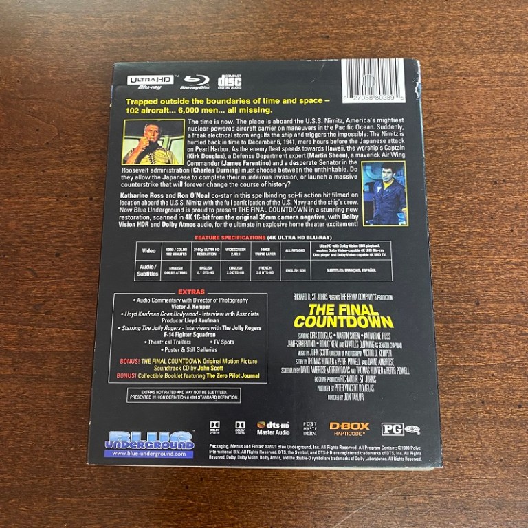 The Final Countdown [Limited Edition] – 4K UHD Blu-ray Review | HighDefDiscNews