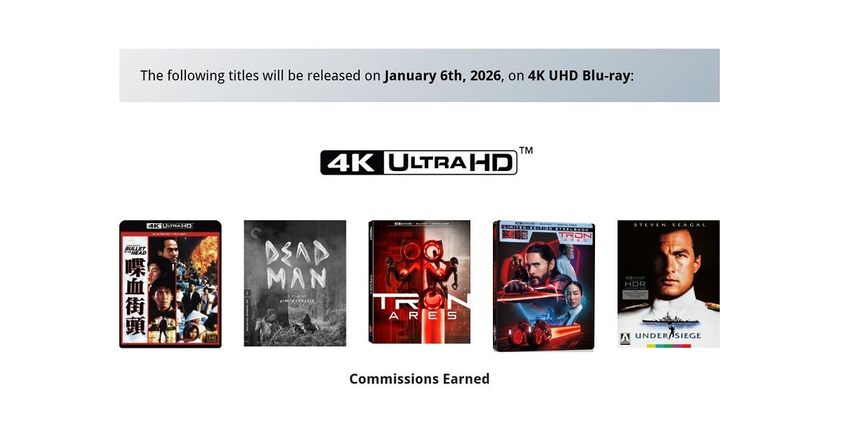 New 4K UHD Blu-ray Releases for January 6th, 2026